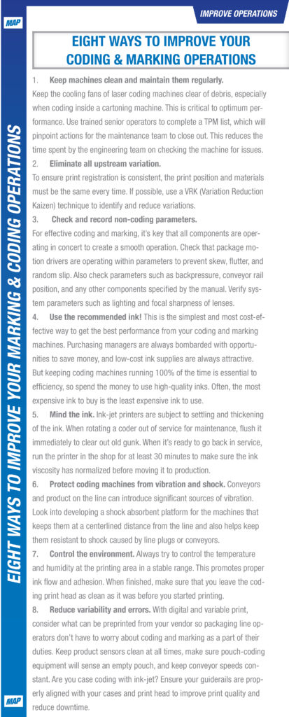 EIGHT WAYS TO IMPROVE YOUR CODING & MARKING OPERATIONS EIGHT WAYS TO IMPROVE YOUR CODING & MARKING OPERATIONS